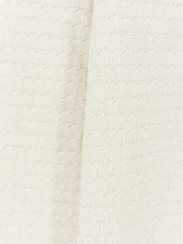 BOSS Cotton And Silk Blend Crewneck Jumper With Ribbed Trims