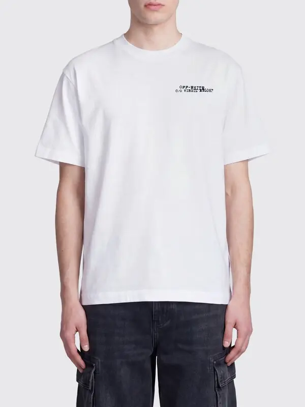 Off-White Cotton Crew Neck T-shirt - White