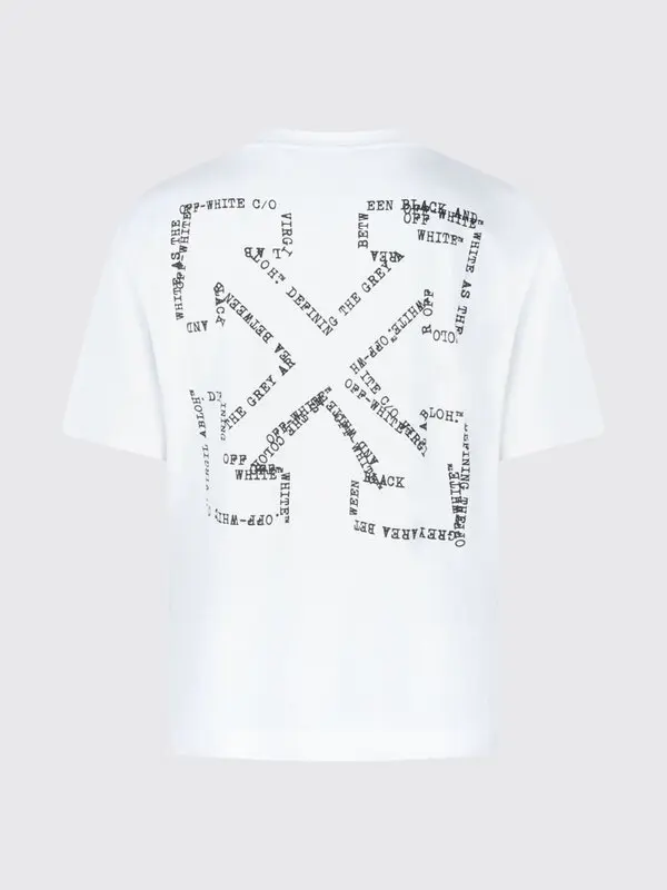 Off-White Cotton Crew Neck T-shirt - White