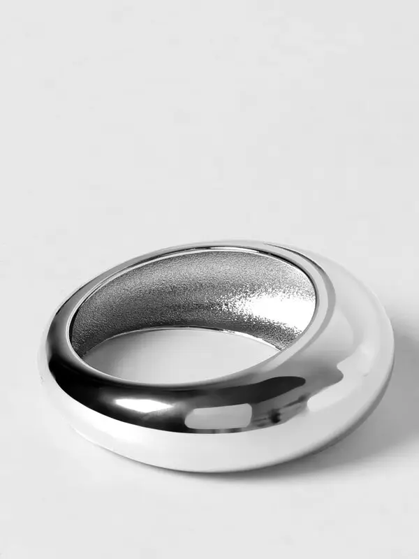 THE FRANKIE SHOP Brass Bangle Bracelet With Embossed Logo