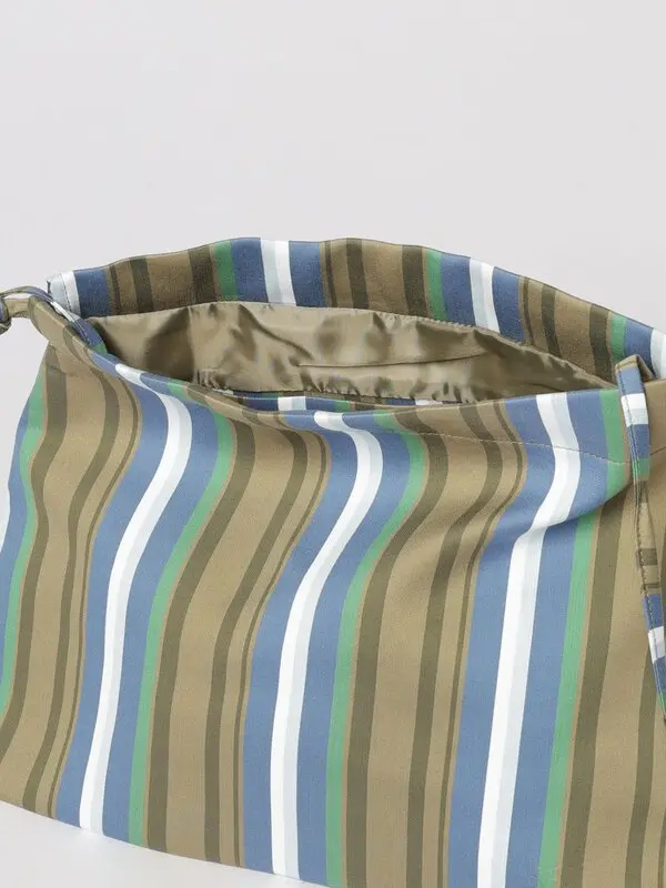 THE FRANKIE SHOP Morgan Striped Cotton Blend Clutch