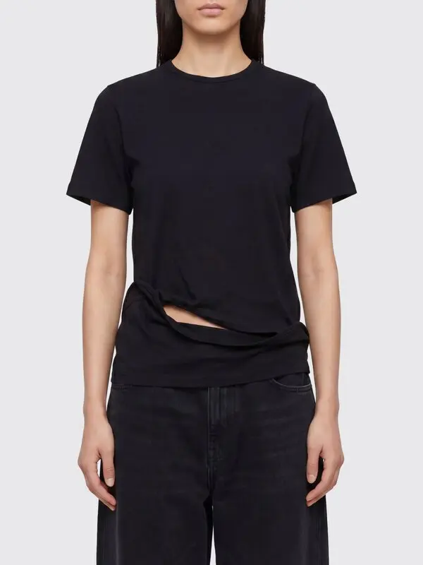 Junya Watanabe Cut-out Nylon Crew-neck T-shirt - Black
