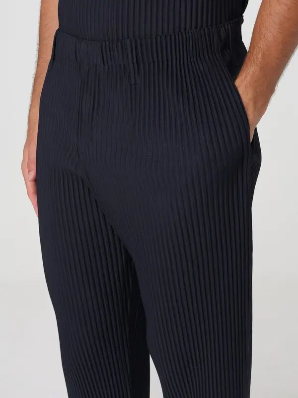 Issey Miyake Pleated Slim Fit Crêpe Trousers