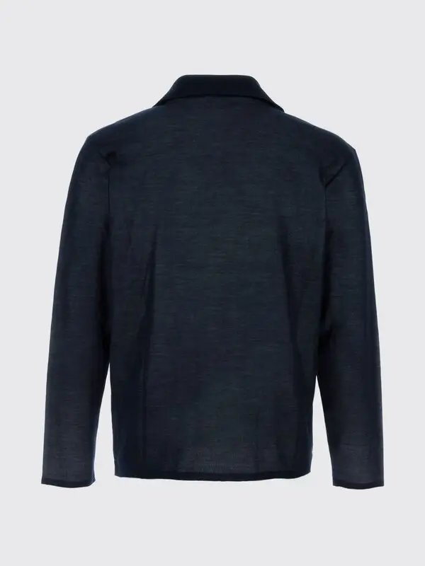 FERRAGAMO Long-sleeved Silk Polo With V-neck