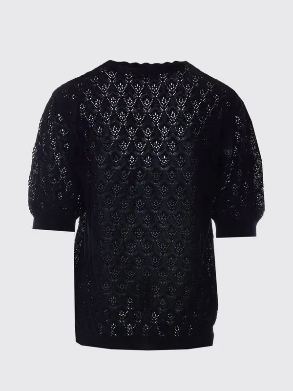 MAGLIANO Openwork Mohair Blend Crew-neck Jumper With Jacquard Logo