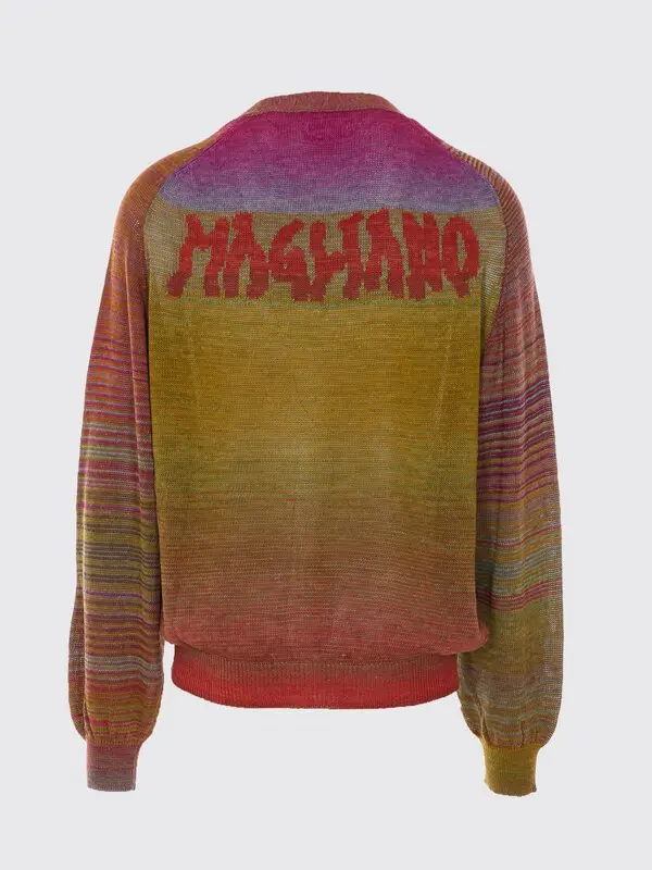 MAGLIANO Striped Cotton V-neck Cardigan