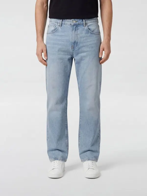 AMISH SUPPLIES James Straight Cotton Denim Jeans - Blue