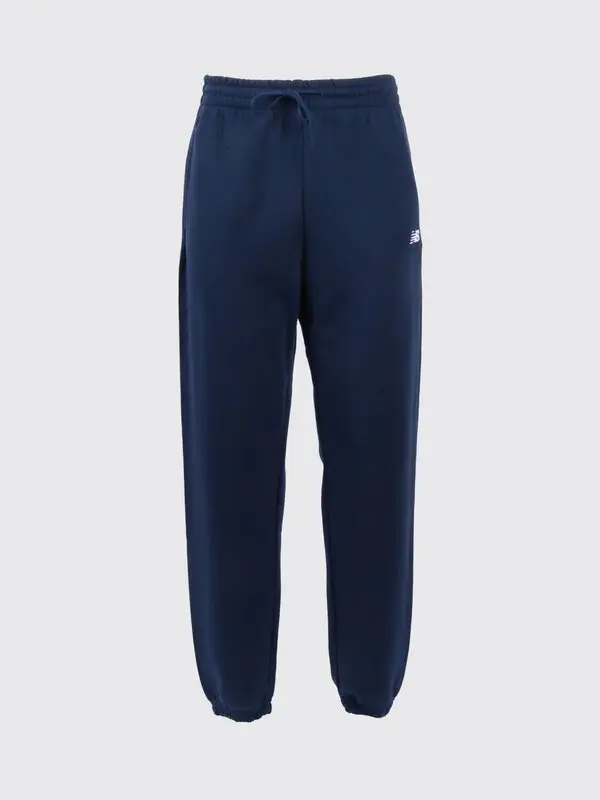 NEW BALANCE Slim Fit Cotton Jogging Trousers With Drawstring Waist