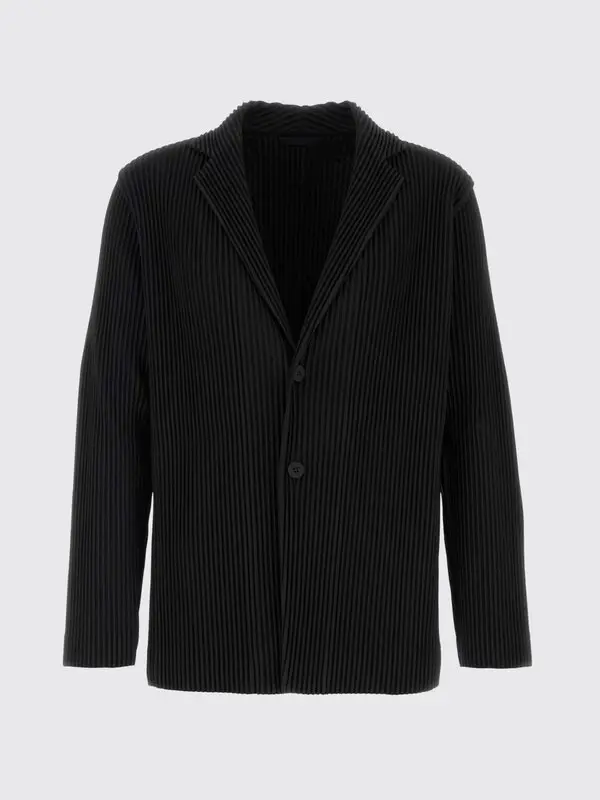 Issey Miyake Homme Plissé Short Single-breasted Pleated Crêpe Blazer
