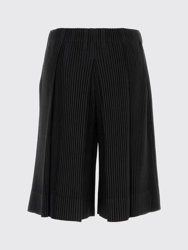 Issey Miyake Homme Plissé Pleated Crêpe Chino Shorts - Black