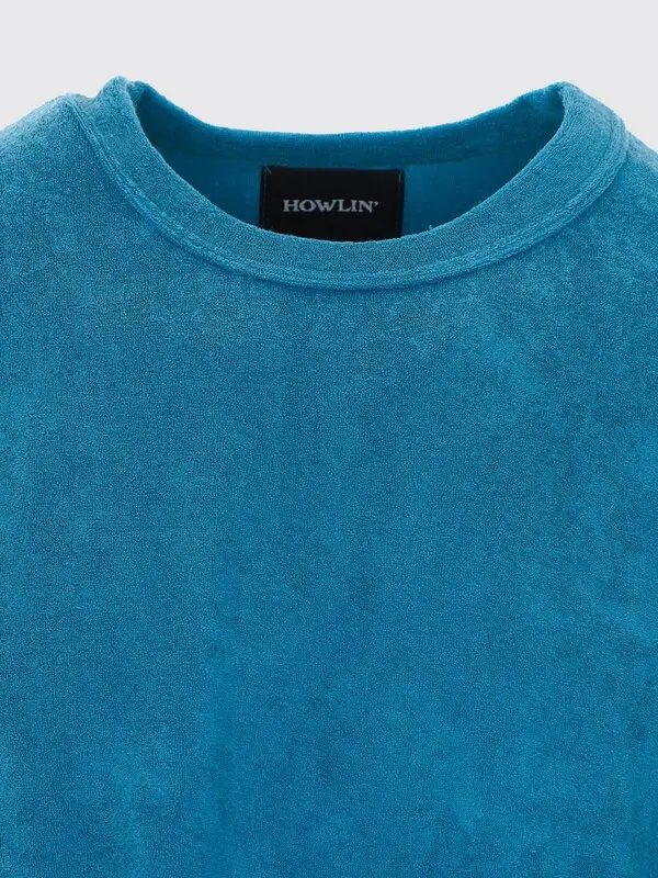 Howlin' Relaxed Fit Crew Neck T-shirt In Cotton-blend Jersey - Blue
