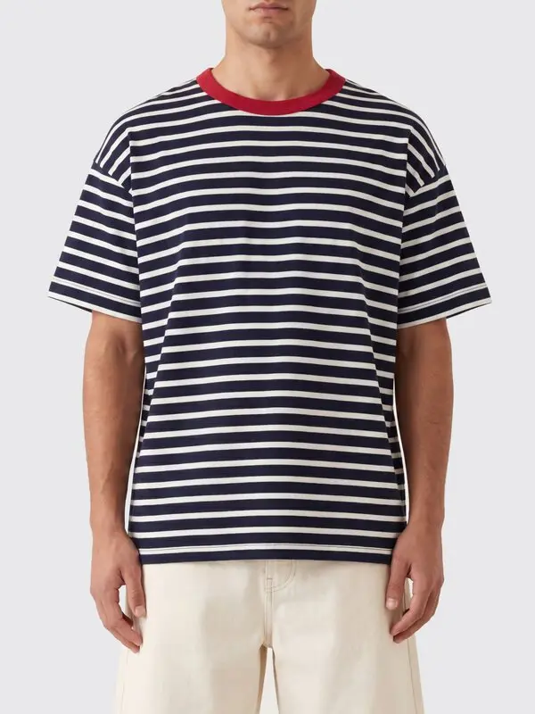 Howlin' All-over Striped Crew Neck T-shirt In Pure Cotton