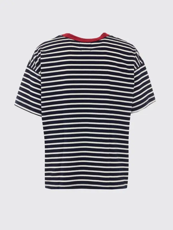 Howlin' All-over Striped Crew Neck T-shirt In Pure Cotton