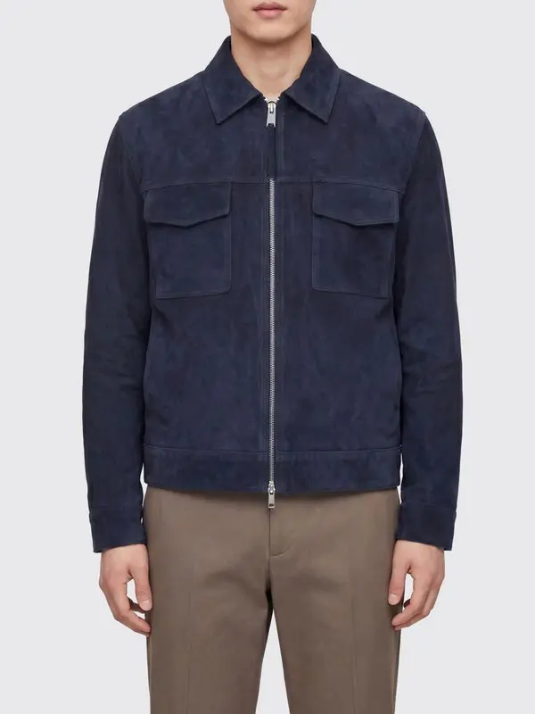 ARMA Suede Goat Leather Shirt Jacket - Blue