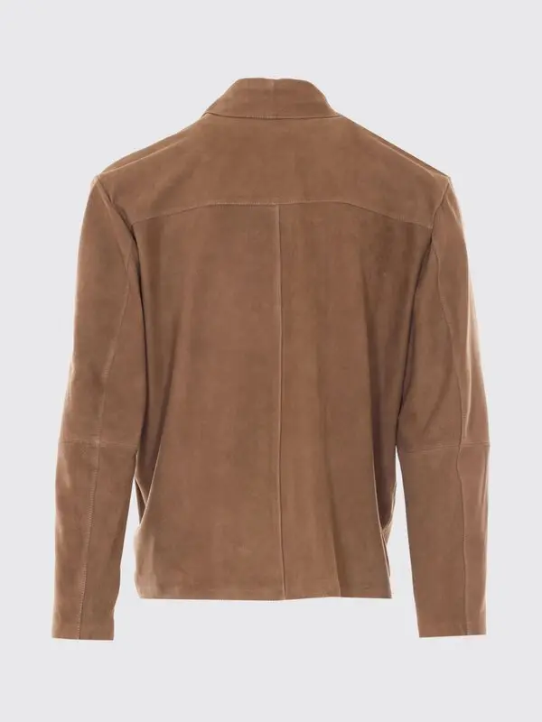 ARMA Suede Goat Leather Shirt Jacket With Welt Pockets
