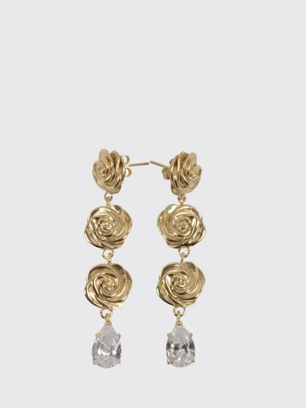 Magda Butrym Plated Brass Crystal Dangle Earrings - Gold