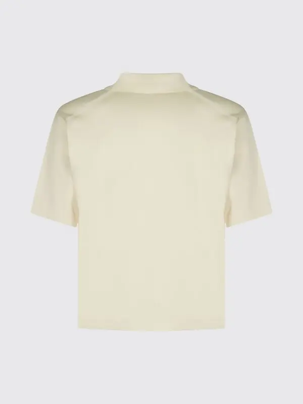 Auralee Short-sleeved V-neck Silk Polo Shirt