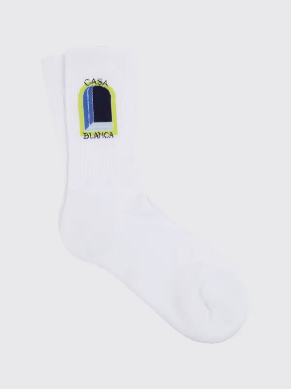Casablanca Ribbed Stretch Cotton Socks - Multicolor