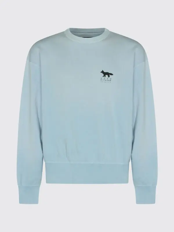 Maison Kitsuné Crewneck Cotton Sweatshirt With Contrast Logo