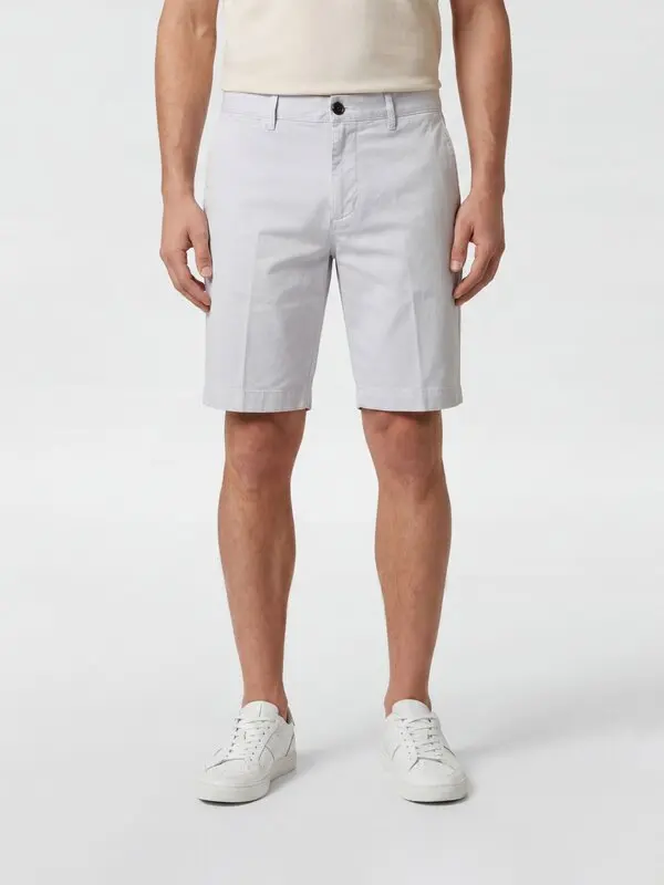 Incotex Stretch Cotton Chino Shorts With Slash Pockets And Mid-rise Waist - Blue