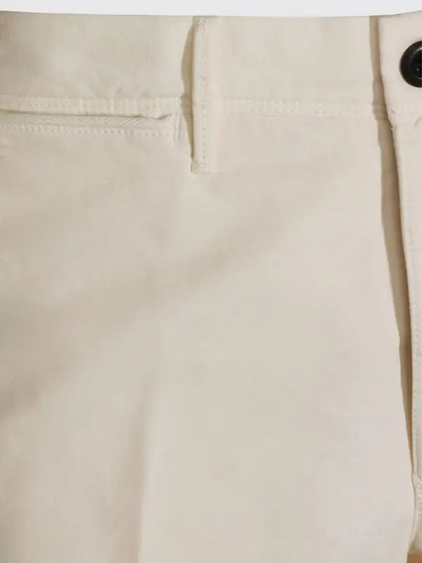 Incotex Stretch Cotton Chino Shorts With Slash Pockets And Mid-rise Waist