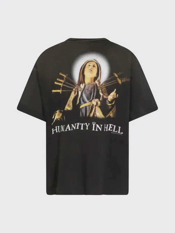 SAINT MXXXXXX Graphic Print Cotton T-shirt With Dropped Shoulders