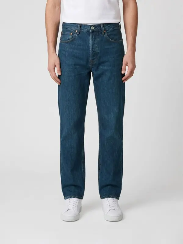 Maison Kitsuné Mid-rise Straight Jeans In Cotton Denim - Indigo