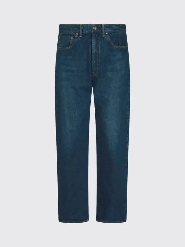 Maison Kitsuné Mid-rise Straight Jeans In Cotton Denim
