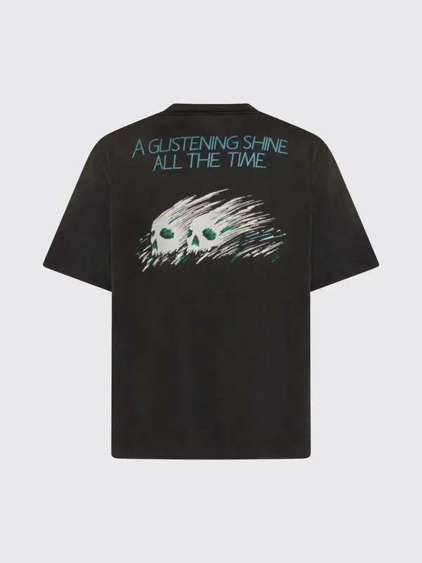 SAINT MXXXXXX Crewneck Cotton T-shirt With Logo And Graphic Print
