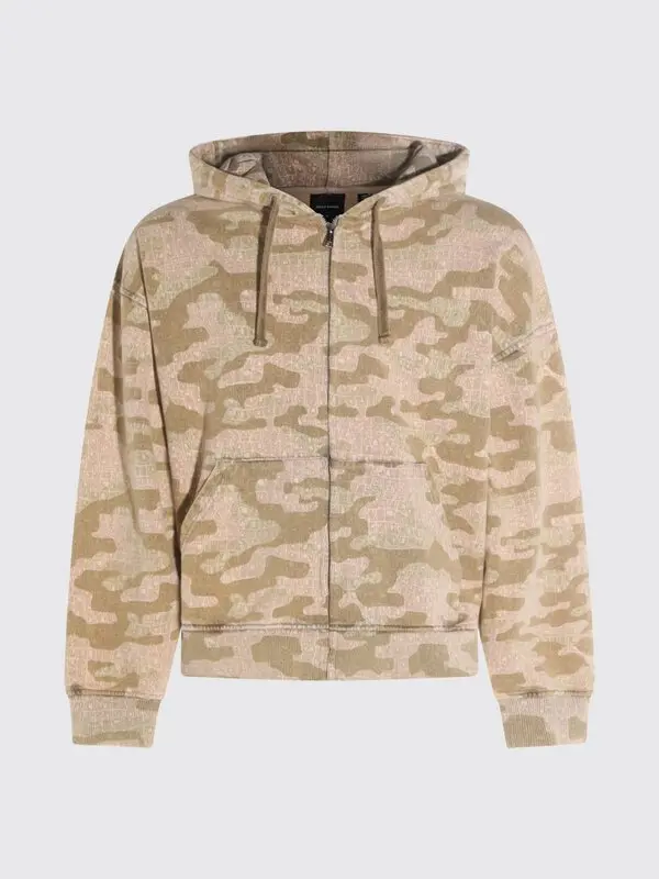 DAILY PAPER Camouflage Cotton Zip-up Hoodie With Dropped Shoulders