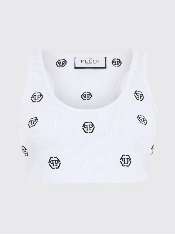 Philipp Plein Cropped Top With Monogram Logo