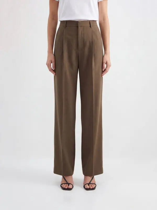 PT TORINO Tailored Wide-leg Trousers - Hazel