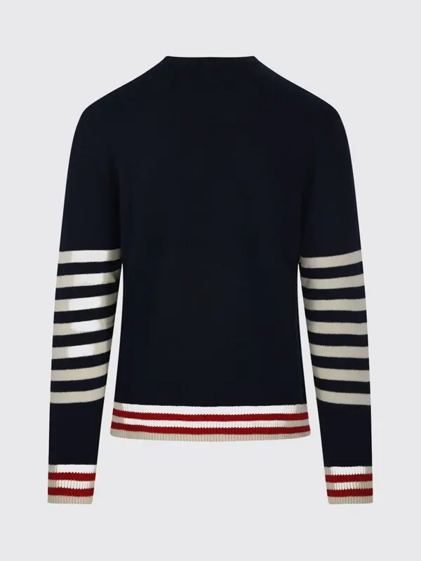 Valentino Garavani Crew Neck Striped Wool Sweater