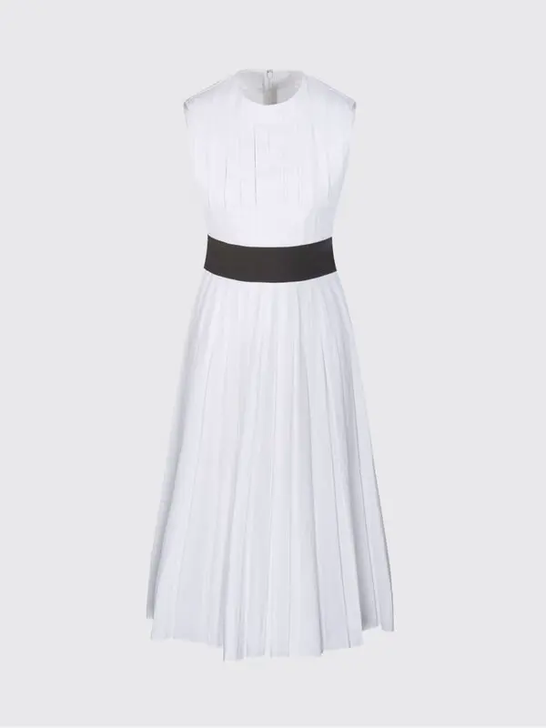 Tory Burch Pleated Stretch Cotton Midi Dress