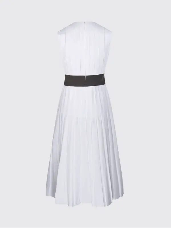 Tory Burch Pleated Stretch Cotton Midi Dress