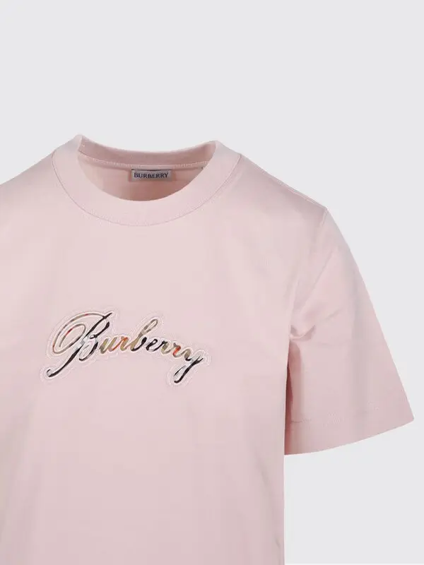 Burberry Cotton Crew Neck T-shirt With Logo