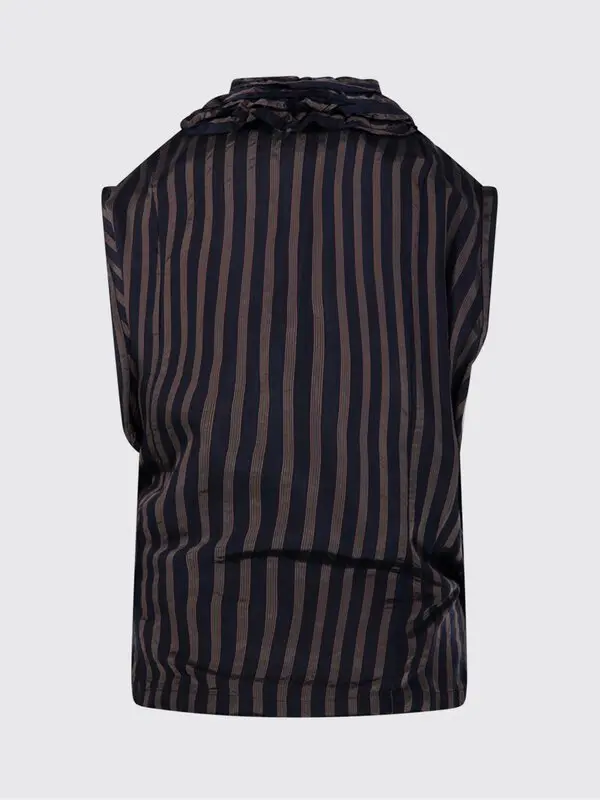 Dries Van Noten Striped Ruffled Blouse