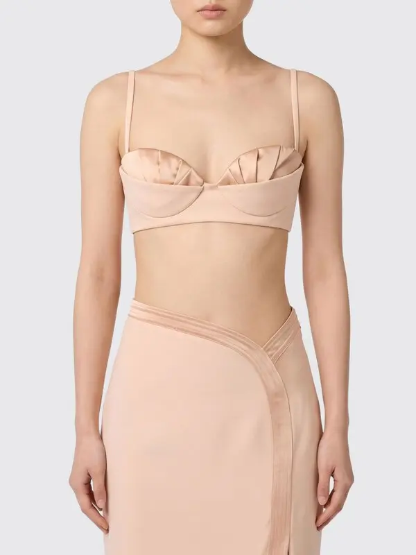 Elisabetta Franchi Bustier Top - Natural