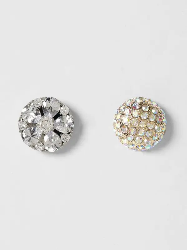 MAISON MARGIELA Embellished Crystal Stud Earrings - Silver