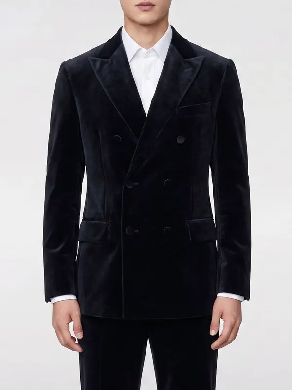 GOLDEN GOOSE Velvet Double-breasted Blazer