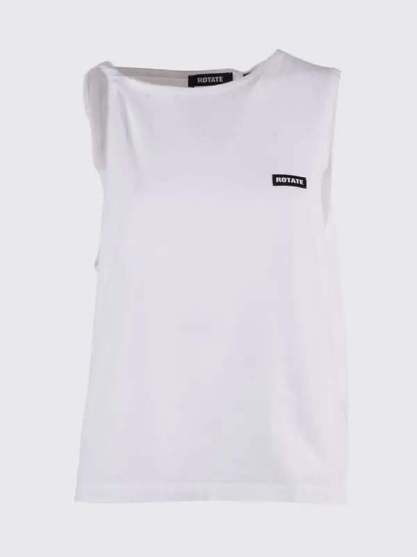 ROTATE BY BIRGER CHRISTENSEN Organic Cotton Tank Top With Appliqué Logo