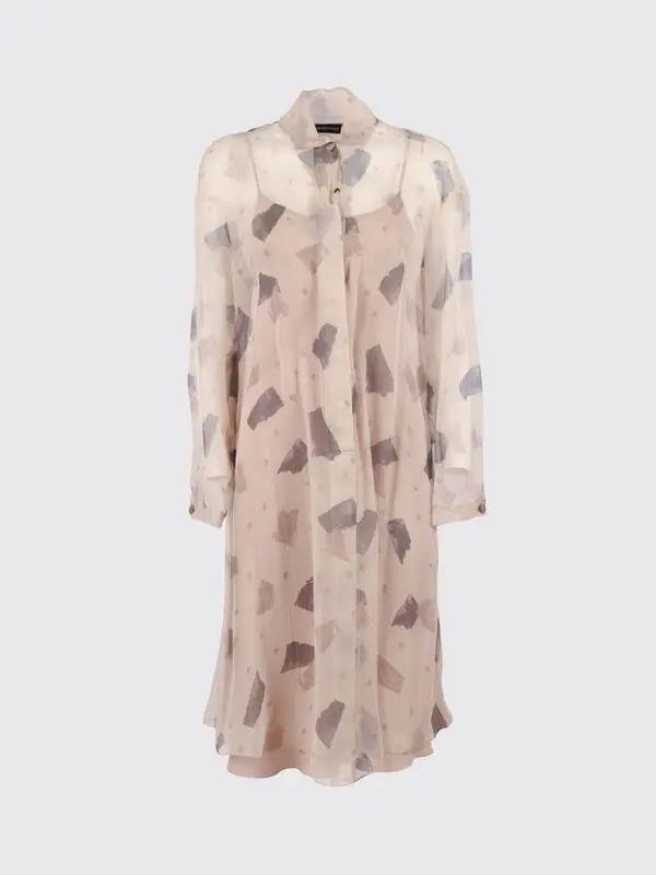 Emporio Armani Printed Midi Shirt Dress
