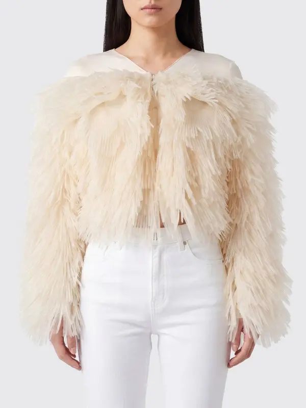 Elisabetta Franchi Tulle And Organza Jacket - White