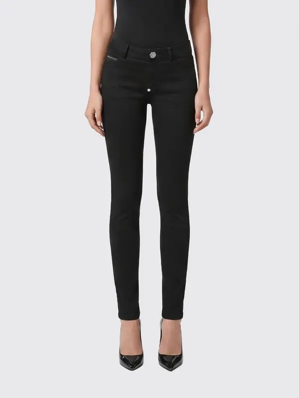 Philipp Plein Skinny Fit Stretch Jeans - Black