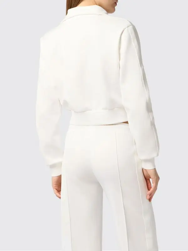 Philipp Plein Cropped Cotton Hoodie - White