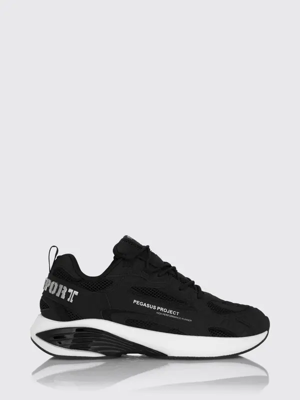 PLEIN SPORT Pegasus Project Mesh And Rubber Sneakers - Black