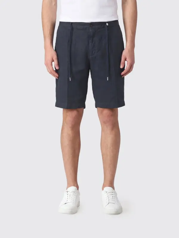 MYTHS Linen Drawstring Shorts - Blue 1