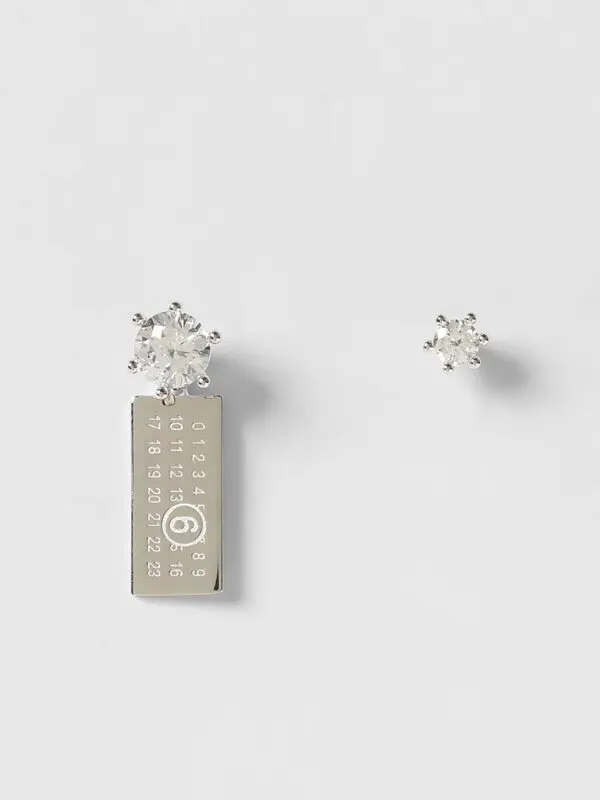 MAISON MARGIELA Crystal Pendant Earrings - Silver
