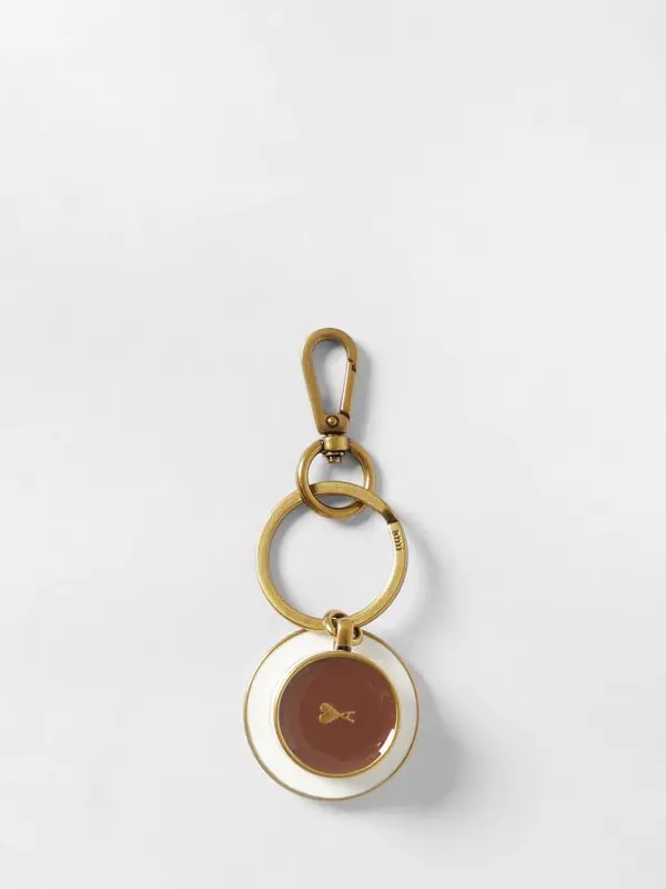 Ami Keychain With Charm - Beige