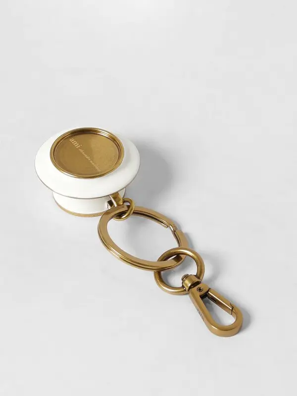 AMI Paris Keychain With Charm - Beige